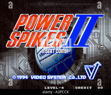 Power Spikes II 2 Video System Co ltd 1994 vintage arcade videogame ...