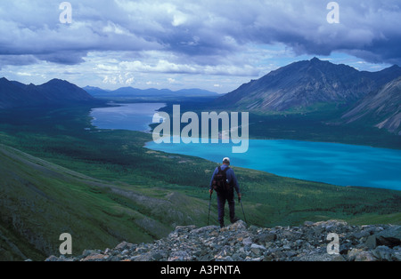 Twin Lakes and Chigmit Mountains Lake Clark National park Alaska Stock ...