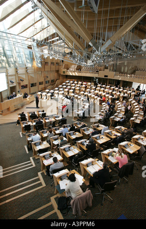 The main assembly in the Scottish Parliament building, Edinburgh Stock ...