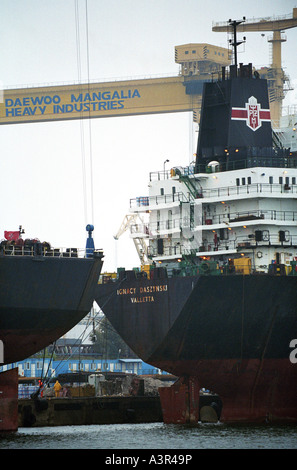 Polsteam ships at the Daewoo dockyard in Mangalia, Romania Stock Photo ...