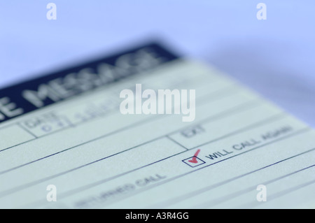 telephone office message please call Stock Photo - Alamy