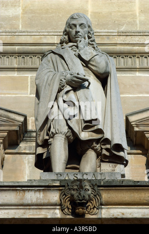 Statue of french scientist of the 17th century Blaise Pascal at the ...