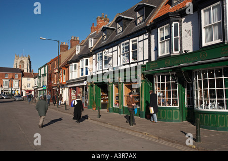 Beverley town centre, center, shops, shoppers, stores outside main ...