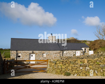 Traditional stone cottage with Welsh slate roof at Llanfihangel-Y ...