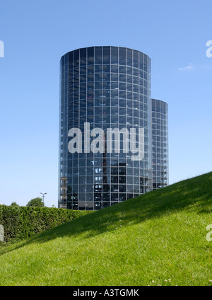 VW-towers of Autostadt (car-city) Wolfsburg, Niedersachsen, Germany ...