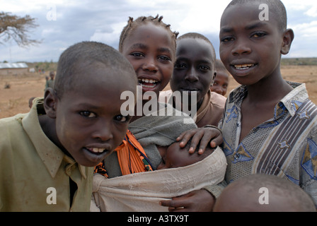 Kenyan children in the streets of Rumuruti Kenya Stock Photo - Alamy
