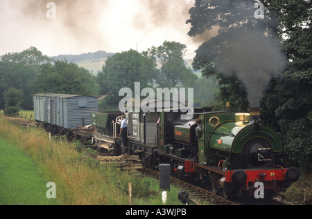 Saddle Tank Steam Trains In Full Steam.Their Are Two Engines Linked ...