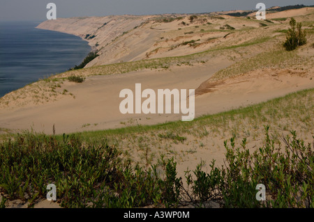 The Grand Sable Banks rise from Lake Superior near Grand Marais ...