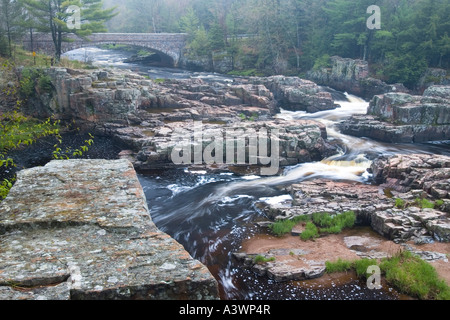 The Eau Claire River cuts through rock at the Dells of the Eau Claire ...