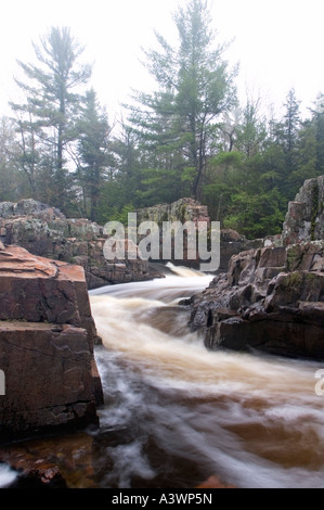 The Eau Claire River cuts through rock at the Dells of the Eau Claire ...