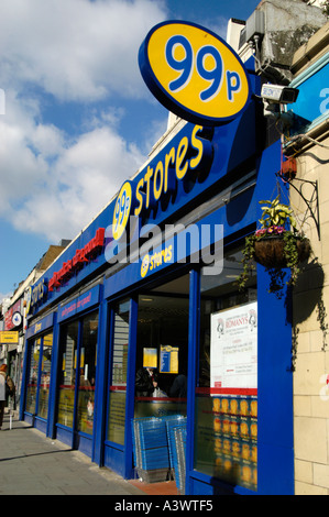 99p Stores London England Britain UK Stock Photo - Alamy