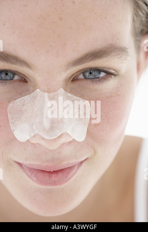 Skincare, eyes and patch for woman beauty, dermatology and body ...