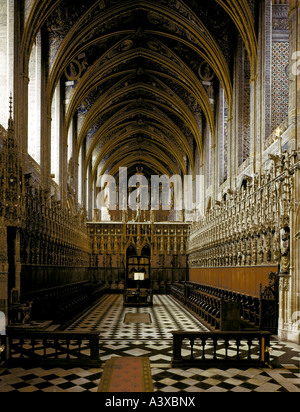 Interior view of Albi Cathedral, France showing the fresco Stock Photo ...