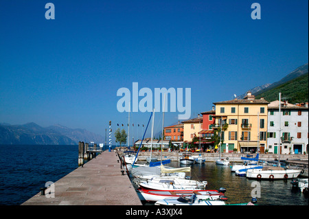 Castelletto di Brenzone harbour, Lake Garda, Italy Stock Photo - Alamy
