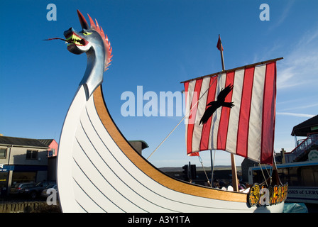 The Junior Guizer Jarl of Up Helly Aa photographed as a silhouette ...