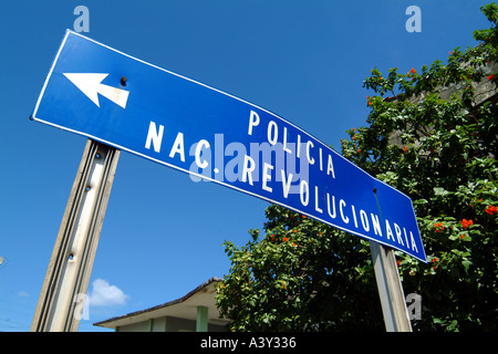 police varadero blue sign Stock Photo - Alamy