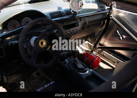Honda stock race car pit lane left view cockpit control panel Gilles ...