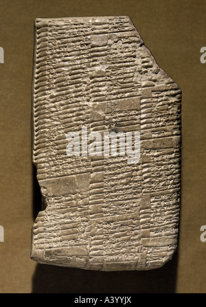 Ancient cuneiform script from Mari from around 1800 BC exhibited in the ...