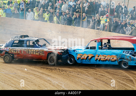 nutty nige banger racing car at smallfield dirt track near gatwick ...
