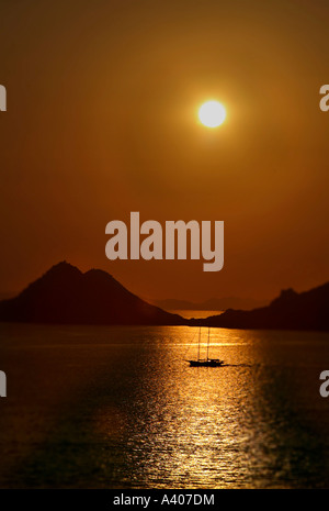 Sunset from Turgutreis Turkey Stock Photo - Alamy
