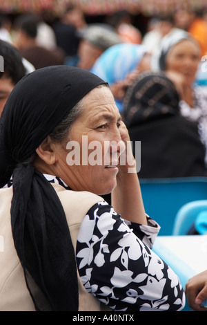 Portrait of an Uighur woman Stock Photo - Alamy