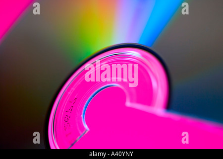 Compact disc with segment cut out Stock Photo - Alamy