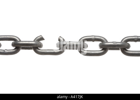 A chain with a broken link Stock Photo - Alamy