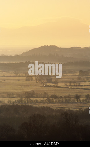 Nith Estuary National Scenic Area a frosty winter landscape at sunrise ...