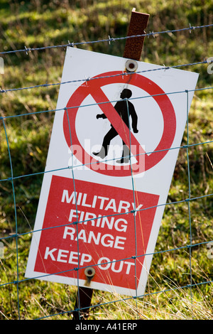 keep out military fireing range notice in english and welsh penally ...