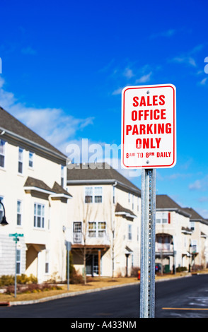 SALES OFFICE SIGN, DIRECTION, PARKING SIGN Stock Photo - Alamy