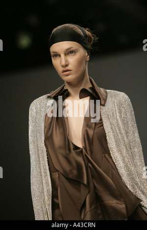 Models on catwalk at Hamish Morrow show, London fashion week Stock ...