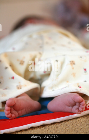Little foot of a newborn baby. Neonatal medicine Stock Photo - Alamy