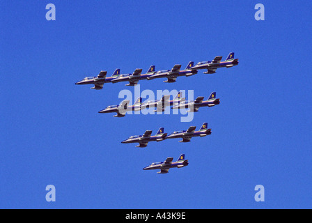 Italian Air Force aerobatic display team Frecce Tricolori Stock Photo ...