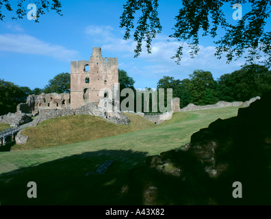 The ruins of Norham Castle, near Berwick-on-Tweed, Northumberland ...