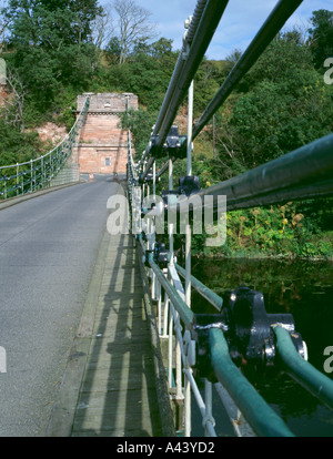 The Union Chain Bridge across the River Tweed, before its current ...