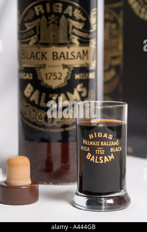 Riga Black Balsam, the traditional national Latvian drink, made to a ...