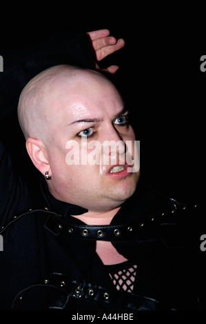 The singer of Goth band Deviant UK Stock Photo - Alamy