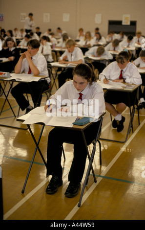 sitting gcse exams redbourne school bedfordshire Stock Photo - Alamy