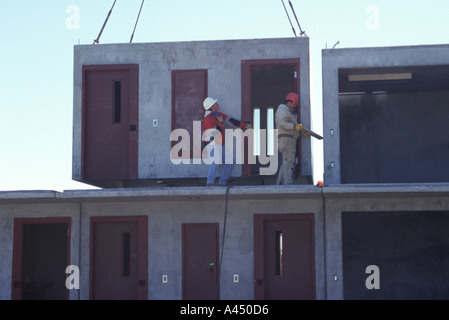 New prison construction. Modular construction of maximum security Stock ...