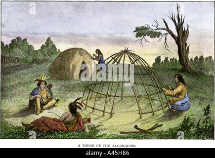 Native American Algonquin Indian village of Pomeiock, Gibbs Creek ...