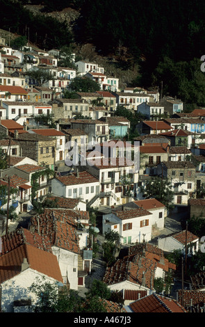 Chora, capital of Samothraki island, Thrakia, Greece Stock Photo - Alamy