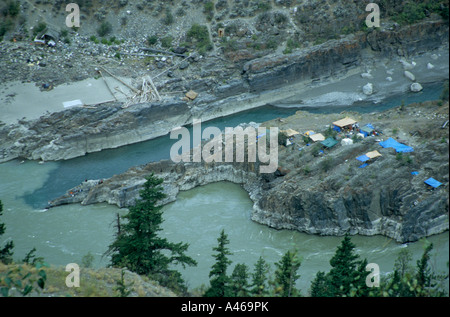 First Nation fishing camp at confluence of Fraser river dirty with ...
