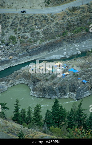 First Nation fishing camp at confluence of Fraser river dirty with ...