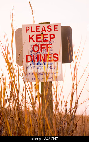 Please Keep Off Sand Dunes Sign Myrtle Beach, South Carolina USA Stock ...