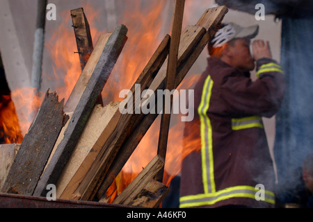 britsh firefighters strike a striking firefighter sits on the picket ...