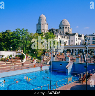 Outdoor swimming pool of Hotel Gellert Budapest Hungary Stock Photo - Alamy