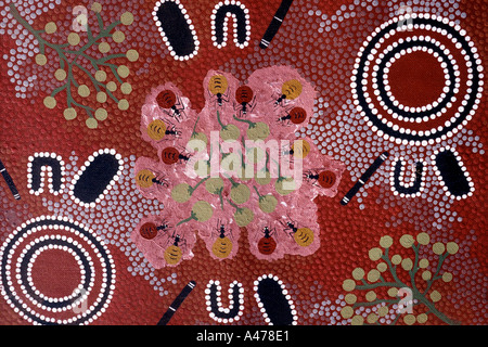 Aboriginal sand painting outback Australia Stock Photo: 8667437 - Alamy
