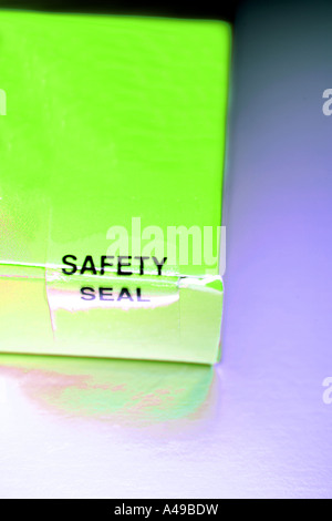 Safety seal on pack Stock Photo - Alamy