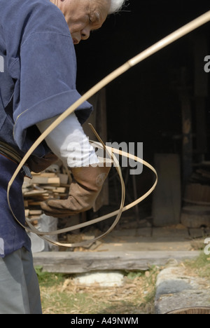 Side profile of a carpenter holding cane Stock Photo - Alamy