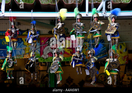 Puppet figures of Sicilian Knights on sale at the Roman amphitheatre in ...